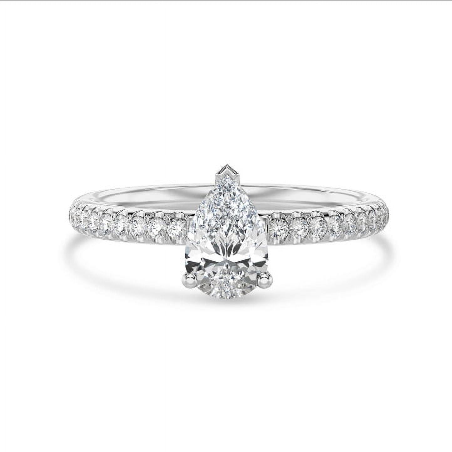 Best Jewel Pear Cut 1.49 Ct Lab Created Diamond Engagement Ring - 14K ...