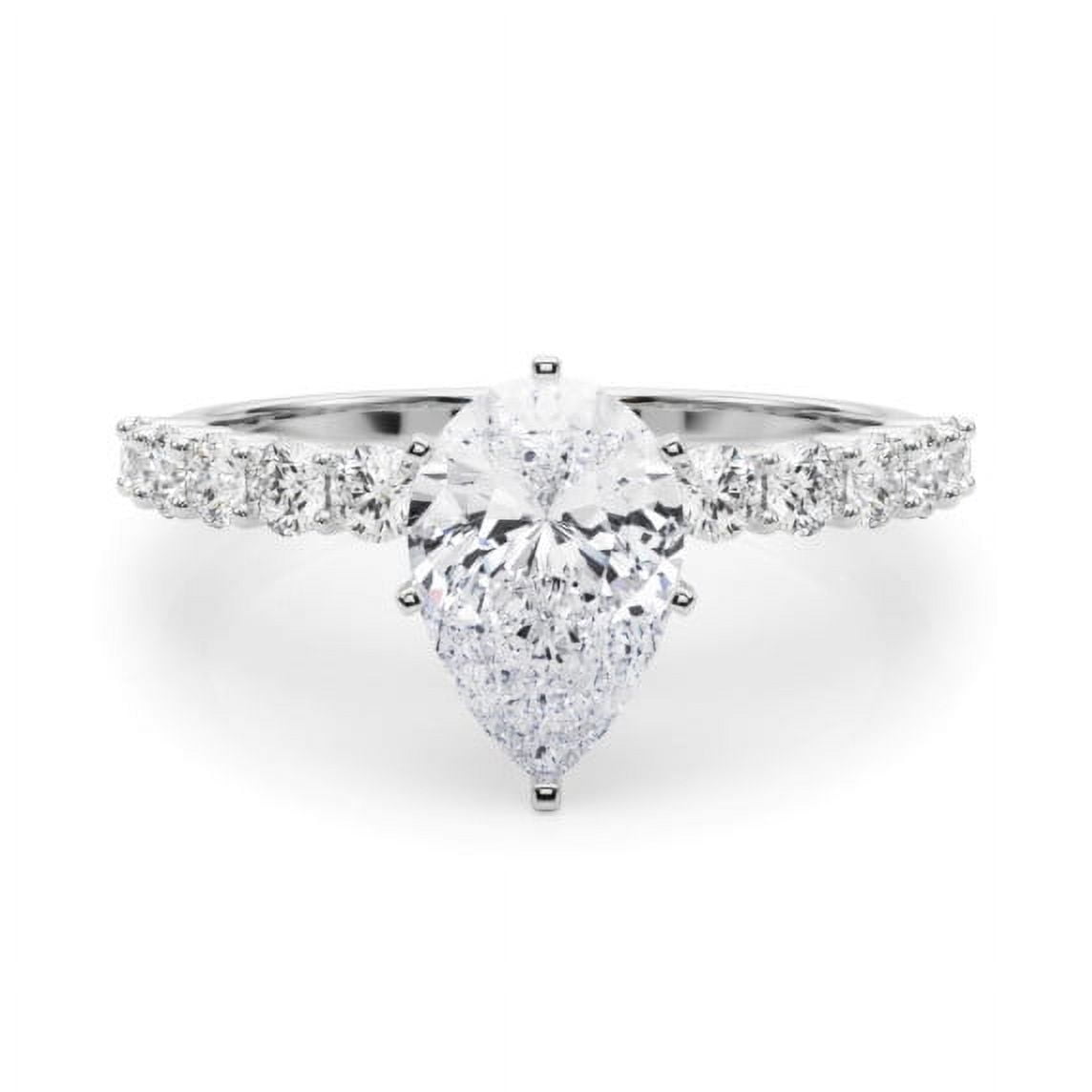 Best Jewel Pear Shape Solitaire with Accent Diamond Rings for Women – 1 ...