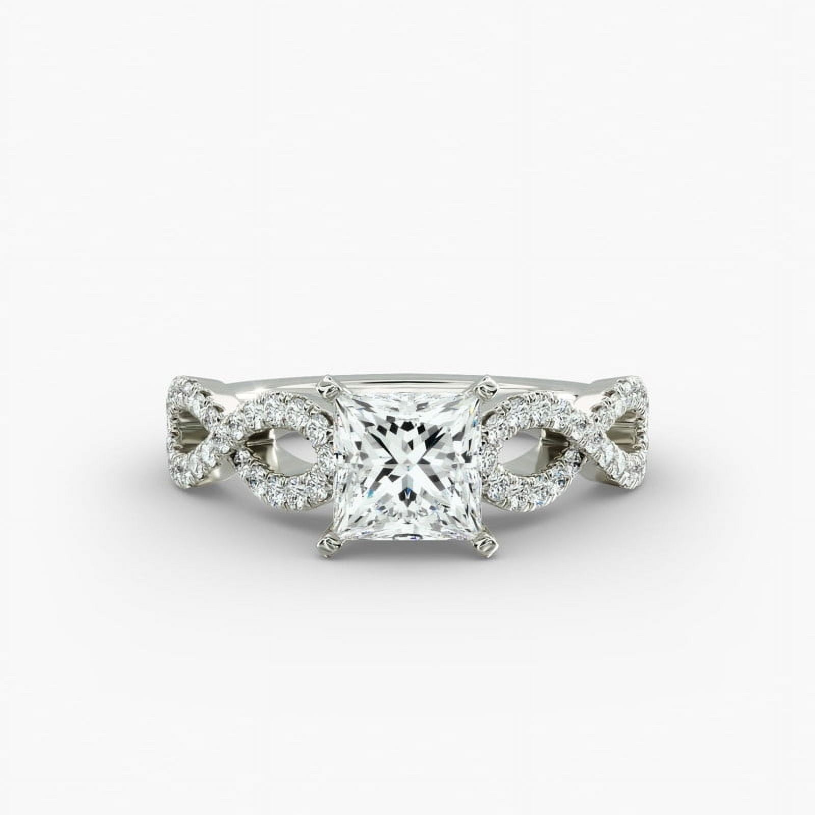 Best Jewel Princess Cut 2 Ct Lab Created Diamond Anniversary Rings ...