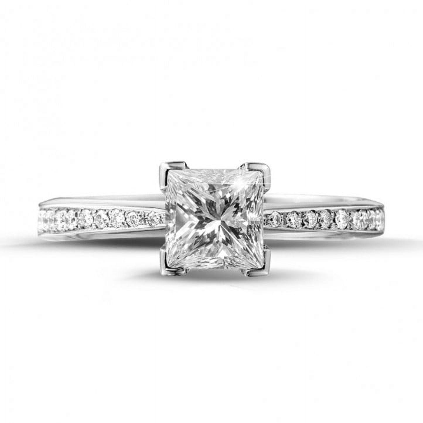 Best Jewel Princess Cut Engagement Ring - 1.49 Ct Lab Created Diamond ...