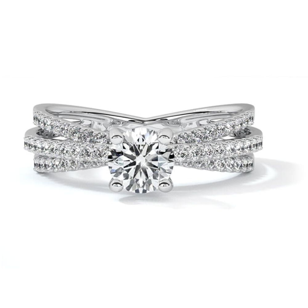 Best Jewel White Gold Over 14K Silver Diamond Ring - 1.8 Ct Round Cut Diamond Ring - Solitaire ...