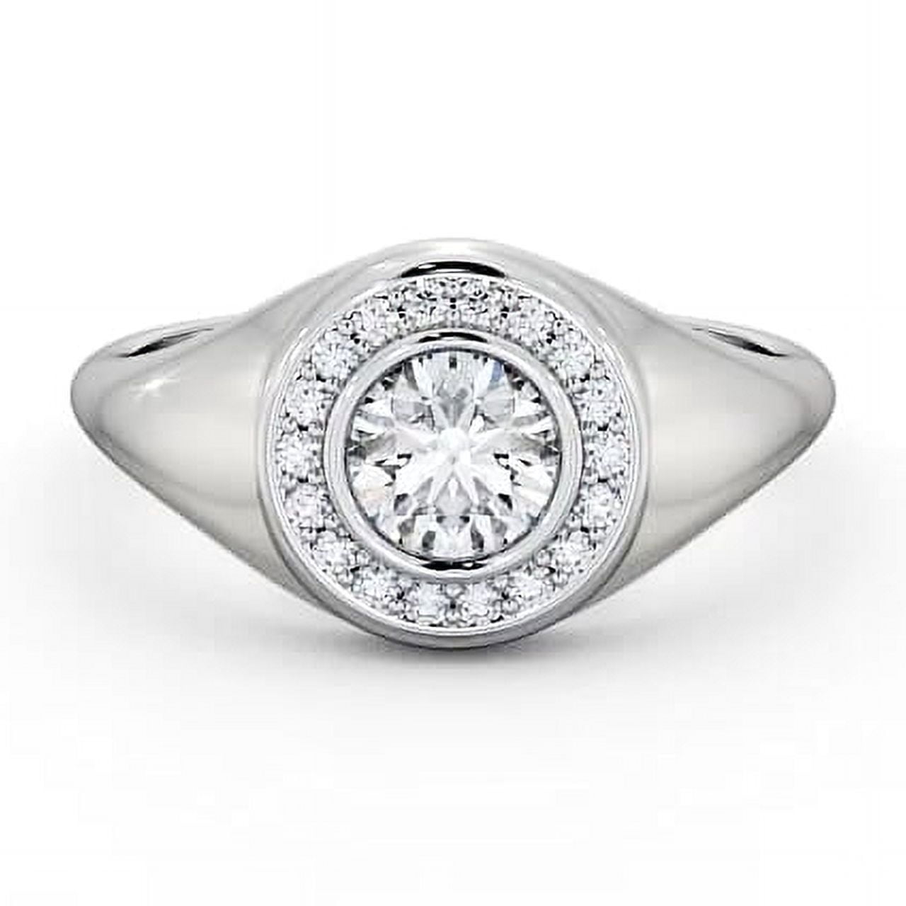 Best Jewelry 1.28 Ct Round Cut Moissanite Engagement Ring for Her ...