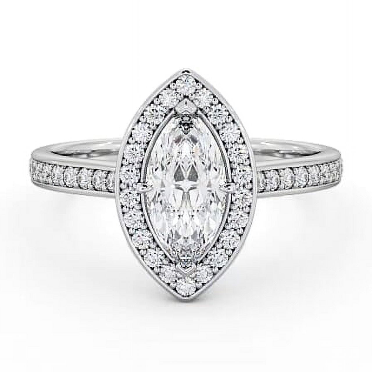 Best Jewel 14K White Gold Plated Rings - 2 Ct Round Cut Diamond Rings ...