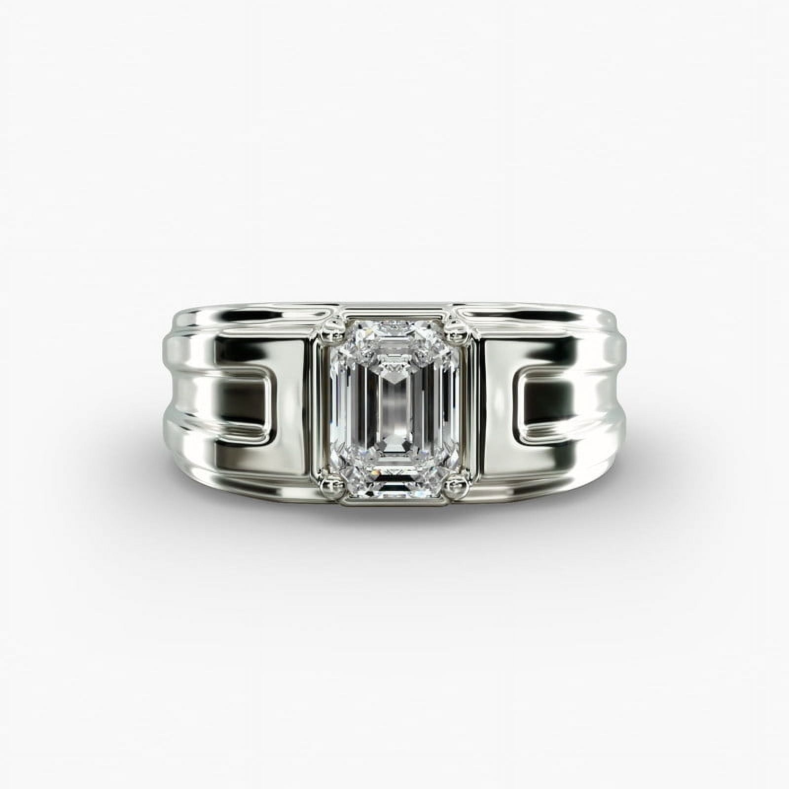 Best Jewelry 1.7 Ct Emerald Cut Moissanite Wedding Anniversary Ring ...
