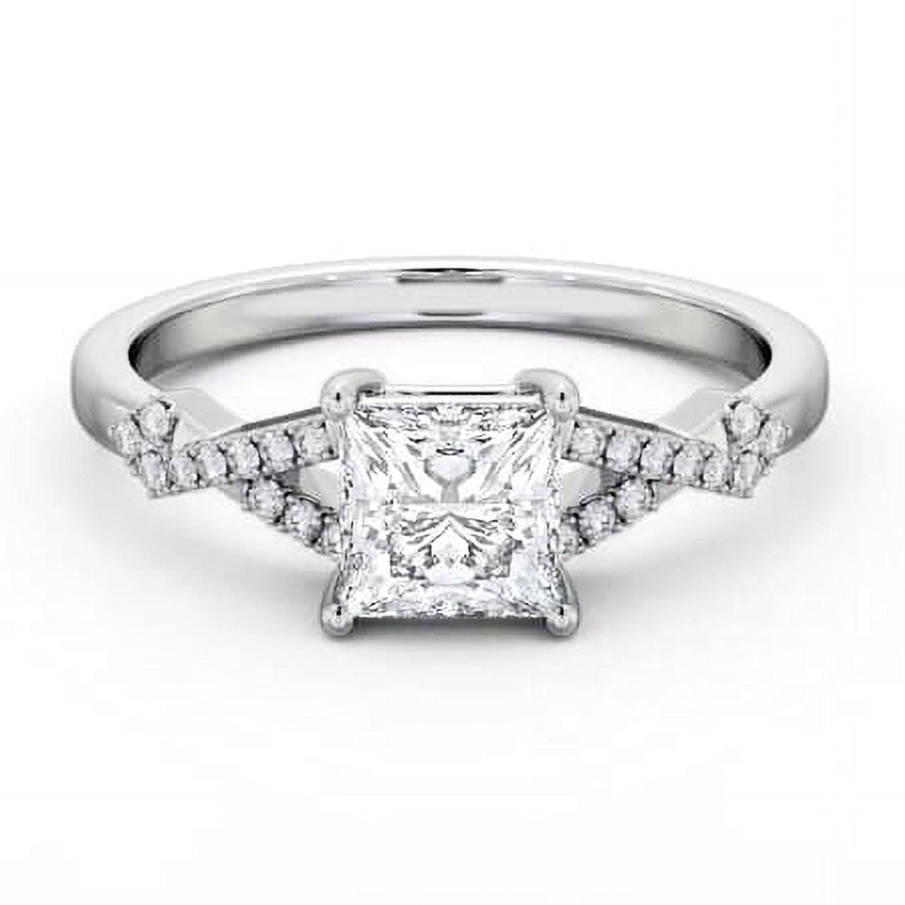 Best Jewel 14K White Gold Plated Anniversary Ring - Princess 1.9 Ct ...