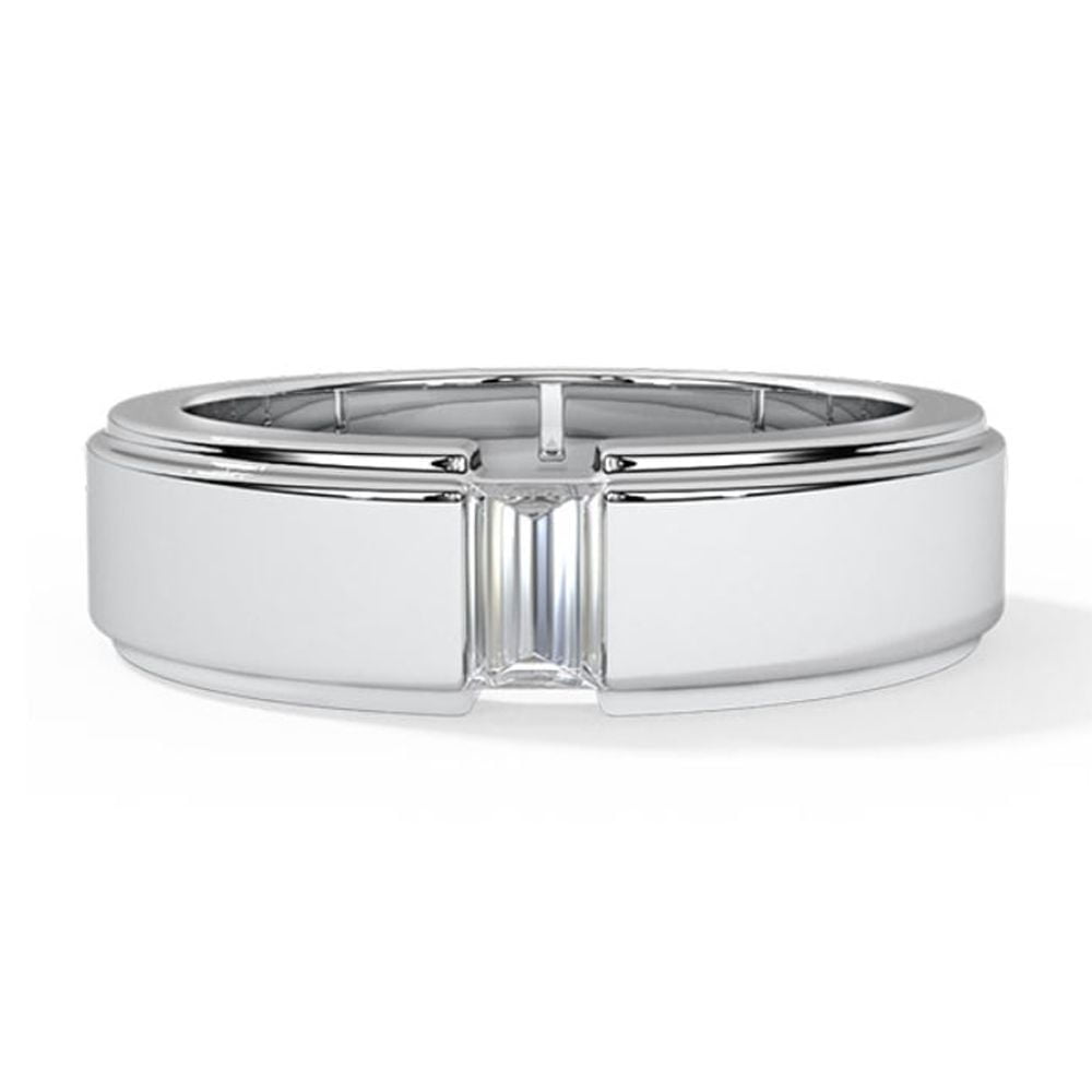 Best Jewelry 14K Ring for Her - 2 Emerald Cut Moissanite Ring - Simple ...