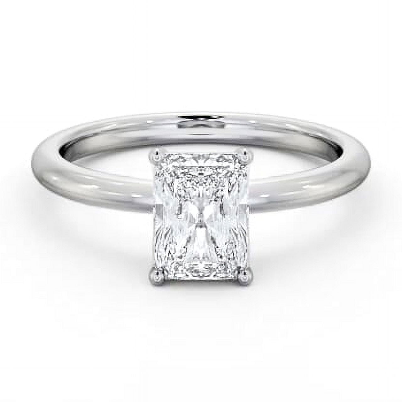 Best Jewelry 14K White Gold Plated Ring - 1.28 Ct Oval Cut Moissanite ...