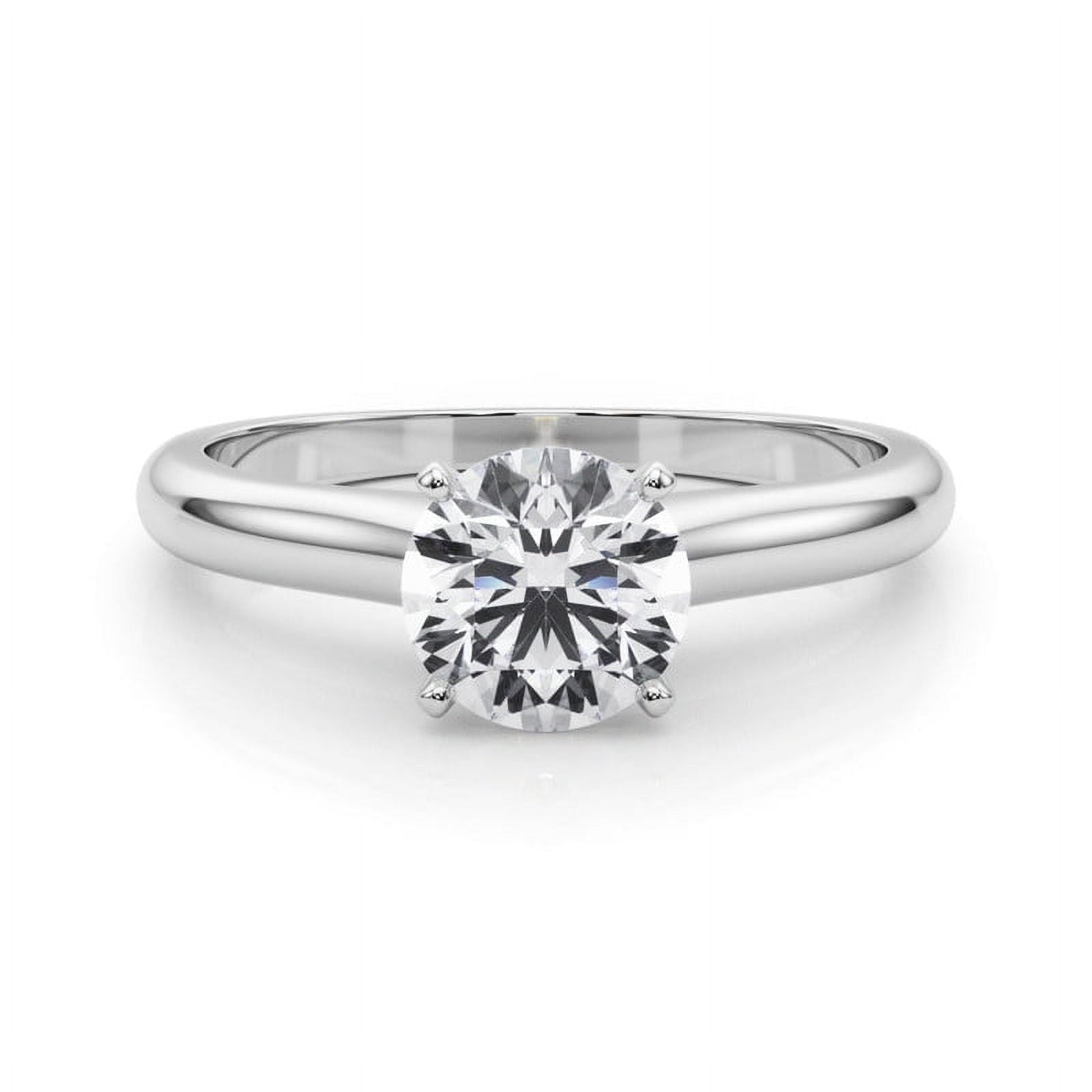 Best Jewelry 14K White Gold Plated Ring - 1.9 Ct Round Cut Moissanite ...