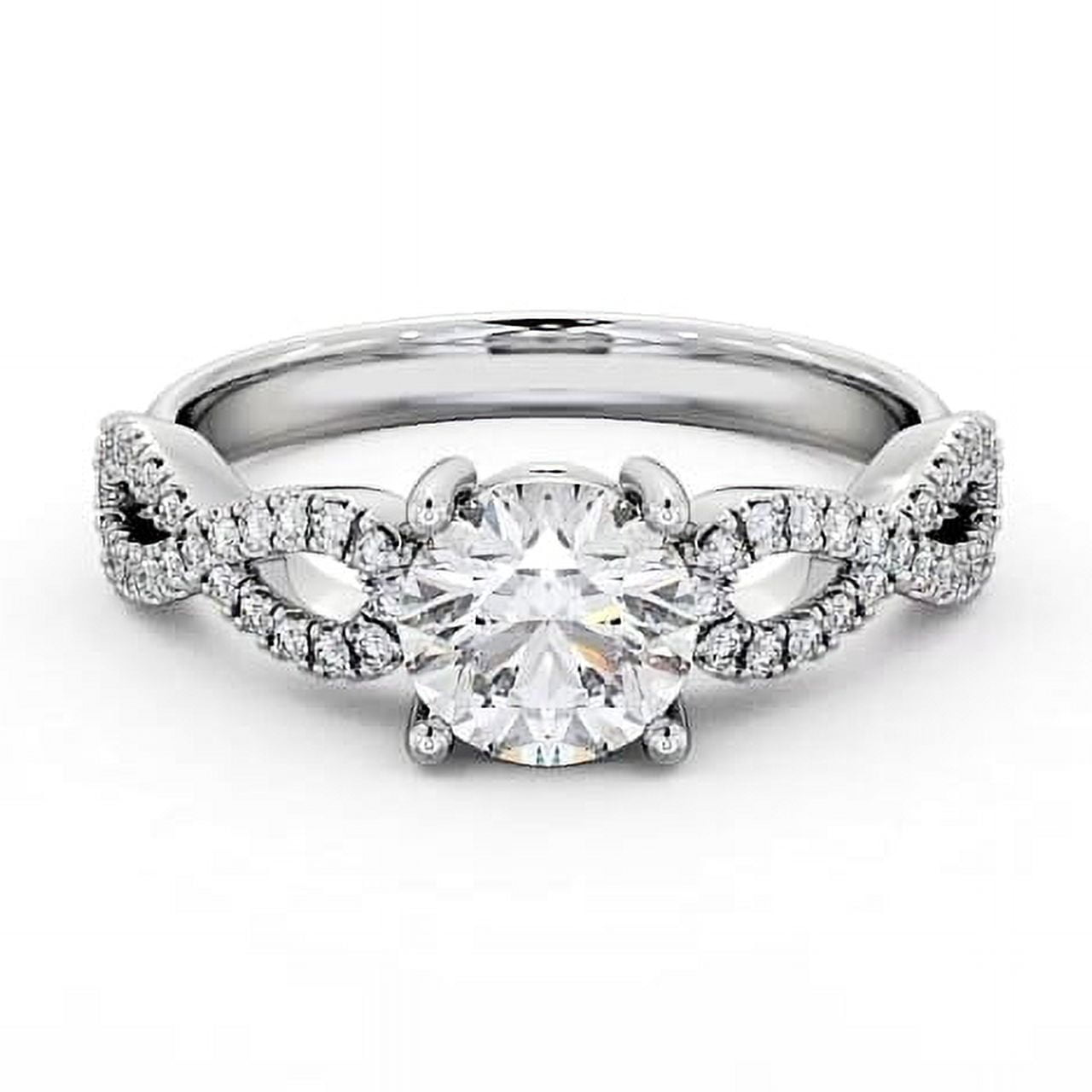 Best Jewel 2 Ct Round Diamond Rings - 14K White Gold Plated ...