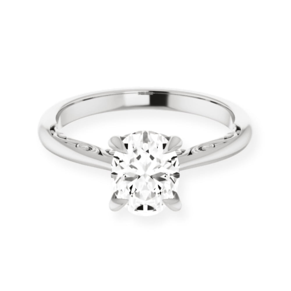 Best Jewelry 2.2 Ct Oval Cut Moissanite Rings for Women's - 14K White ...