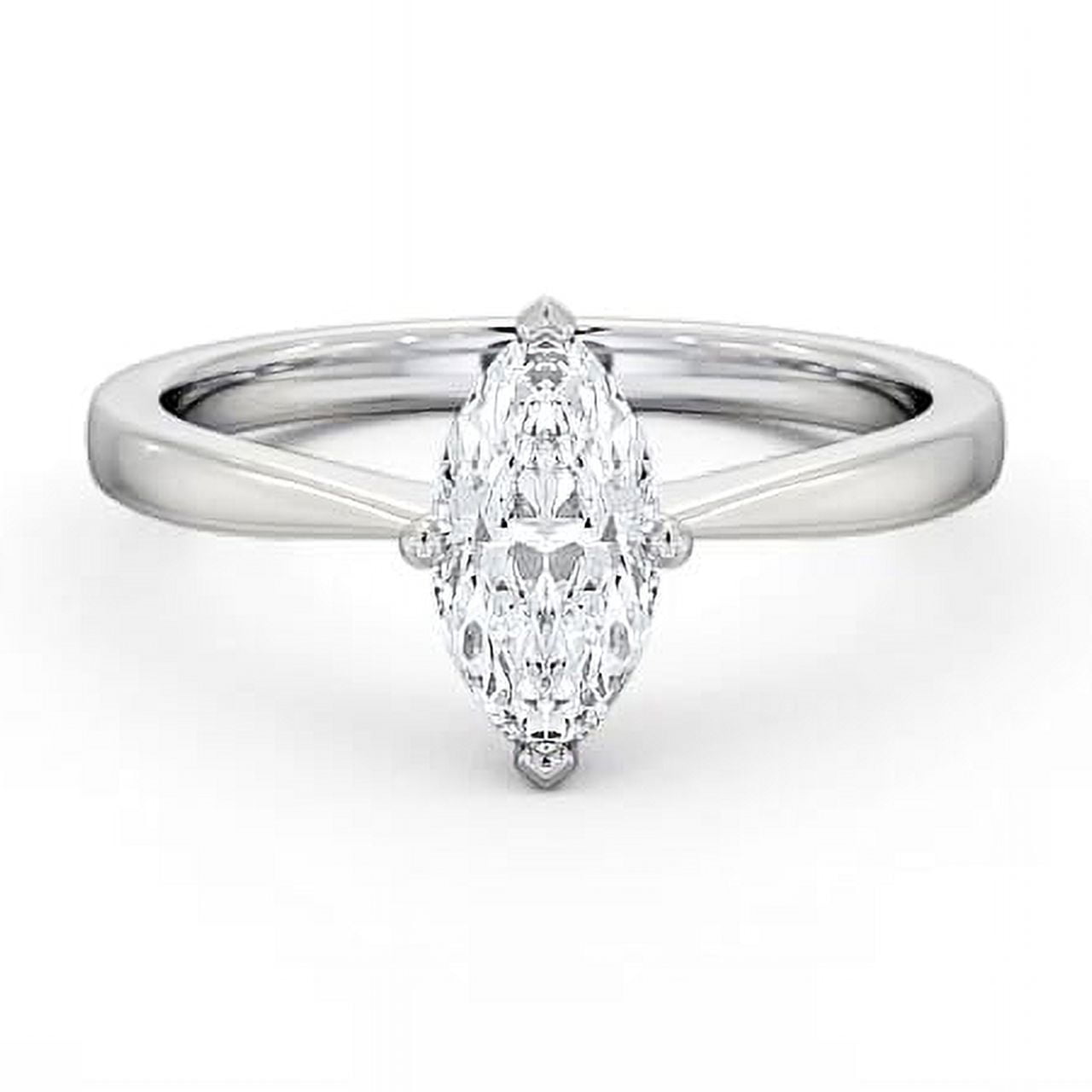 Best Jewel 1.7 Ct Marquise Cut VVS1/D Lab Created Diamond Rings - 14K White Gold Plated ...