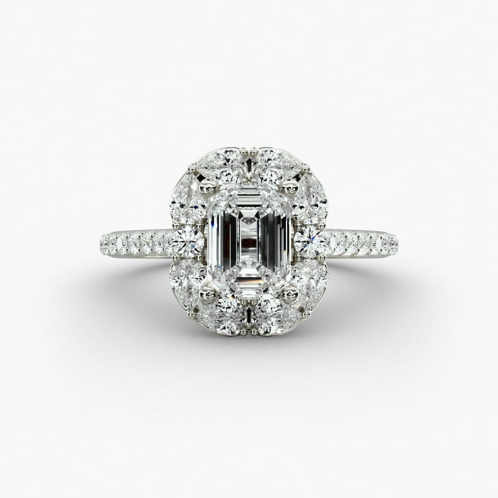 Best Jewelry Radiant Cut 1.6 Ct Moissanite Wedding Ring - 14K White ...