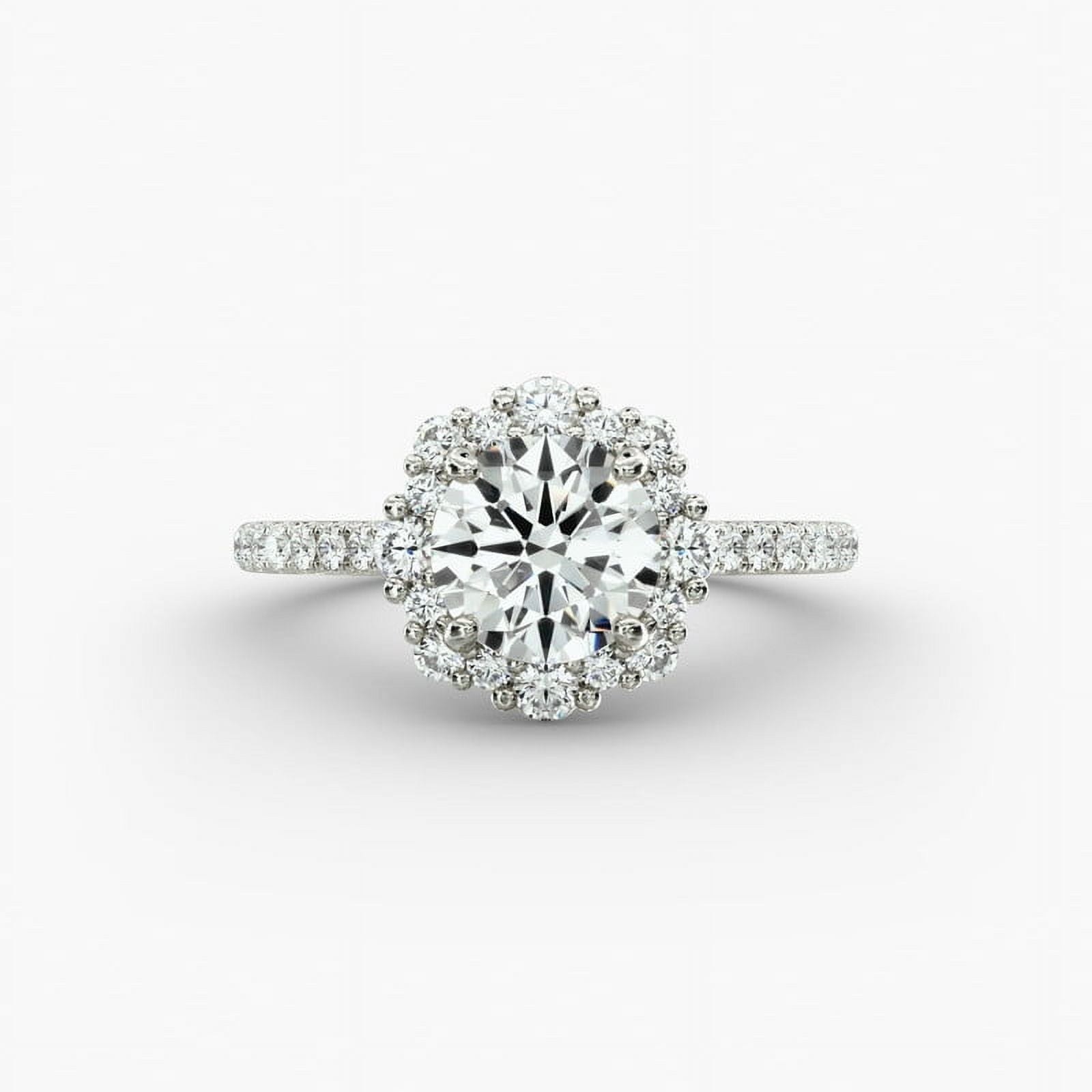 Best Jewelry Stamped 14K White Gold Plated Wedding Ring - Round Cut 1.6 ...