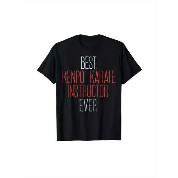 Best Kenpo Karate Instructor Ever" - Men's Black Cotton T-Shirt with ...