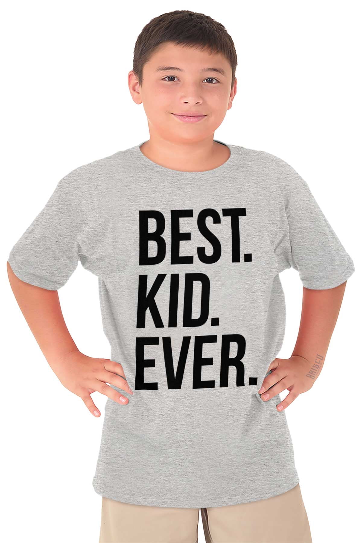Best Kid Ever Child Parents Funny Crewneck T Shirts Boy Girl Teen ...