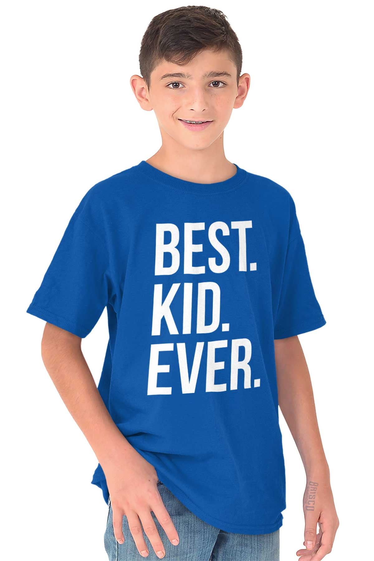 Best Kid Ever Child Parents Funny Crewneck T Shirts Boy Girl Teen ...