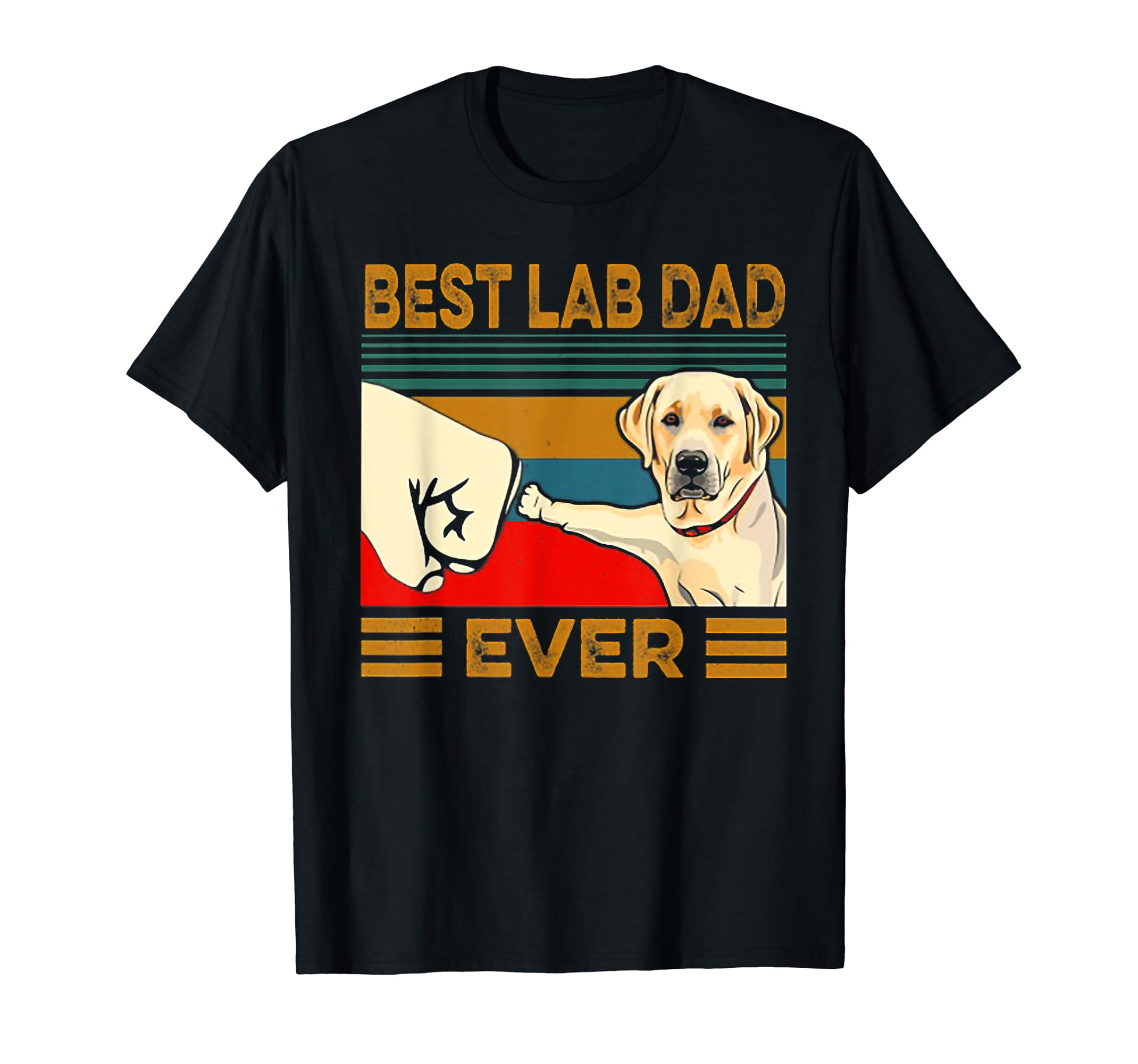 Best Lab Dad Ever Retro Vintage Black T-Shirt - Walmart.com