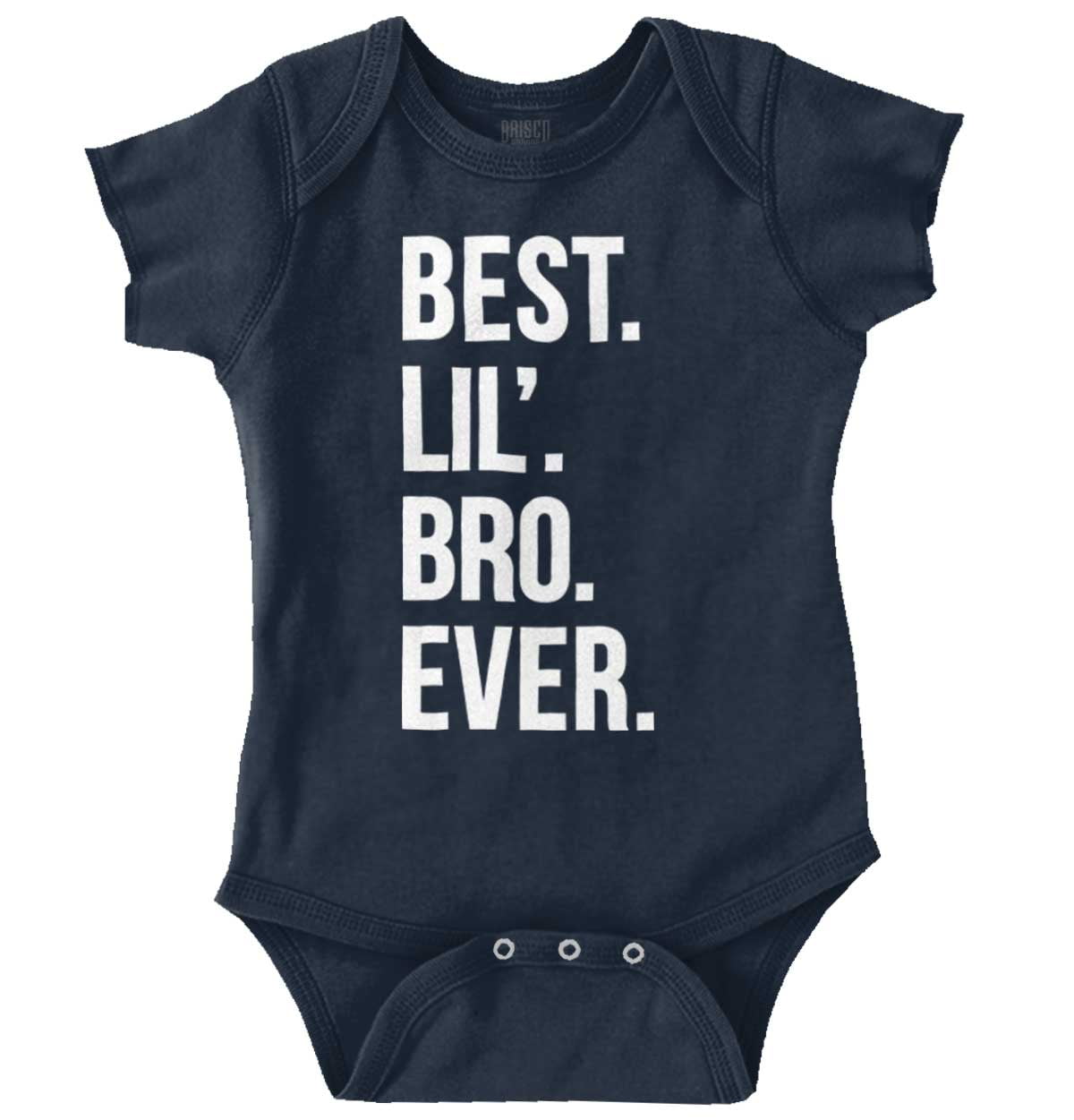 Best Lil Bro Ever Cute Little Brother Bodysuit Jumper Boys Infant Baby ...