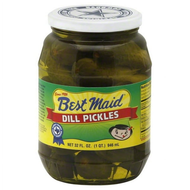 Best Maid Dill Pickles 22oz, Texas Made, Family Owned, Low Fat, Low ...