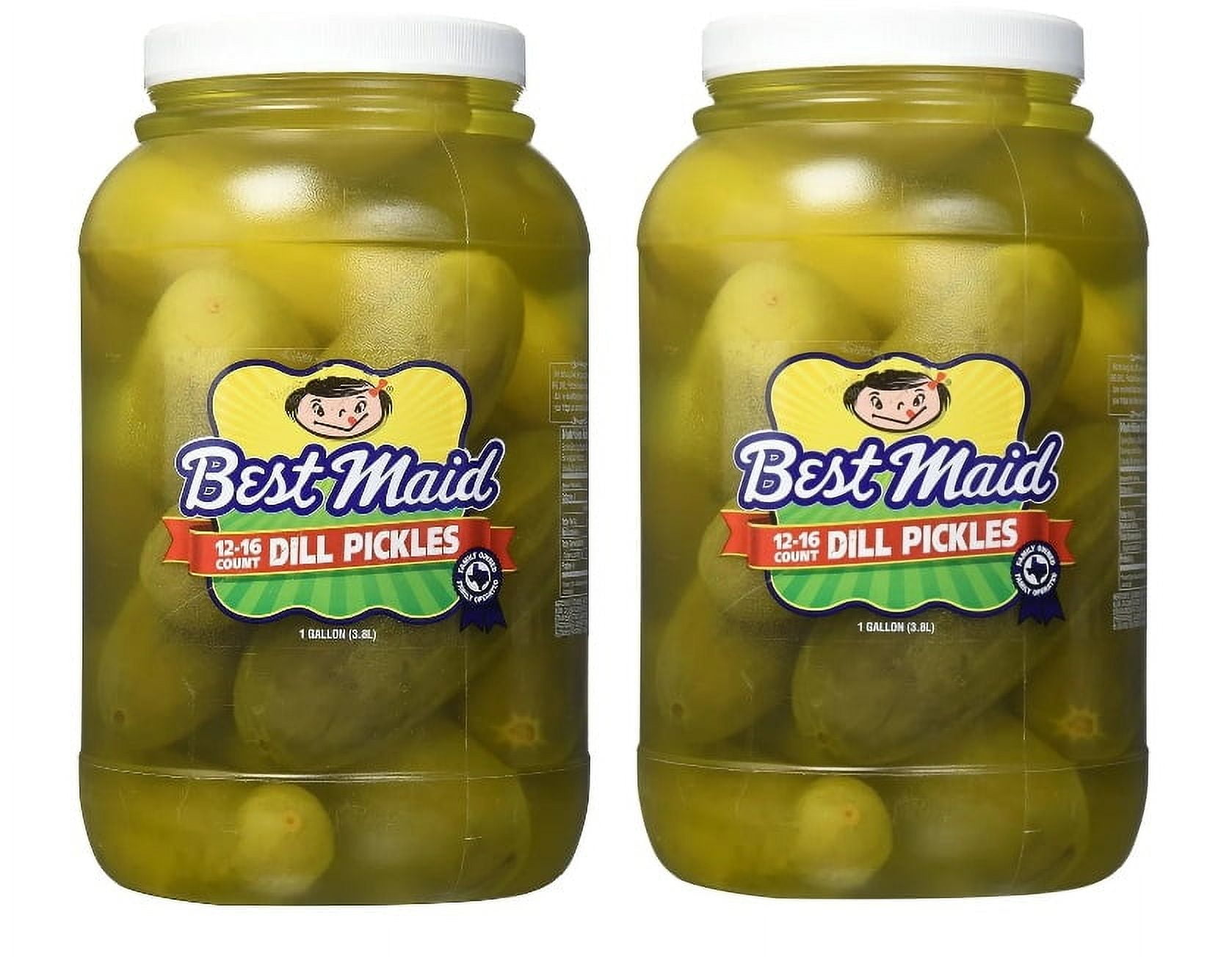 Best Maid Whole Dill Pickles, Kosher, Crunchy and Crispy, 2 Gallons, 12 ...