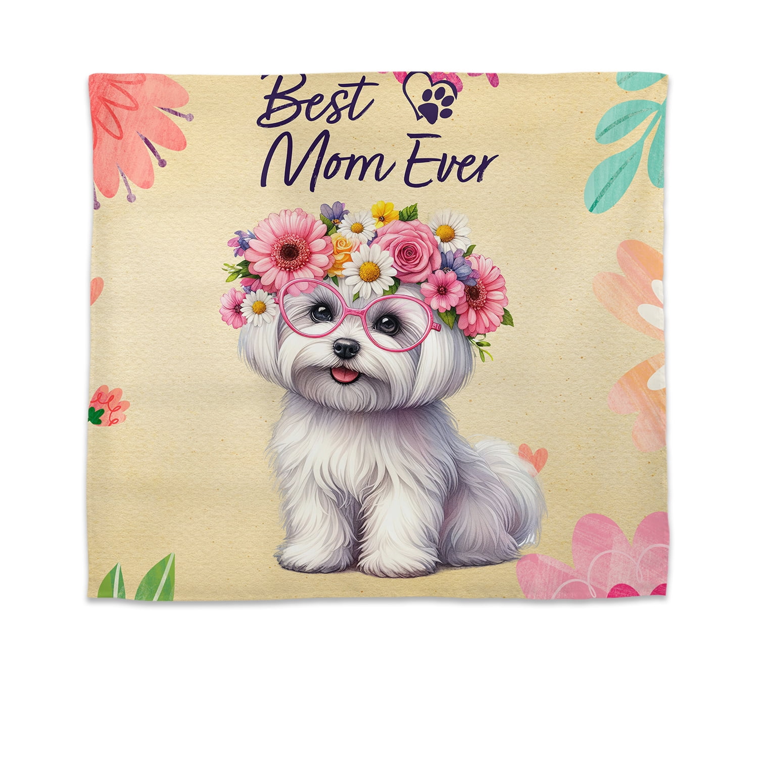 Best Maltese Mom Ever Happy Mother's Day Tapestry Maltese Dog Lover ...