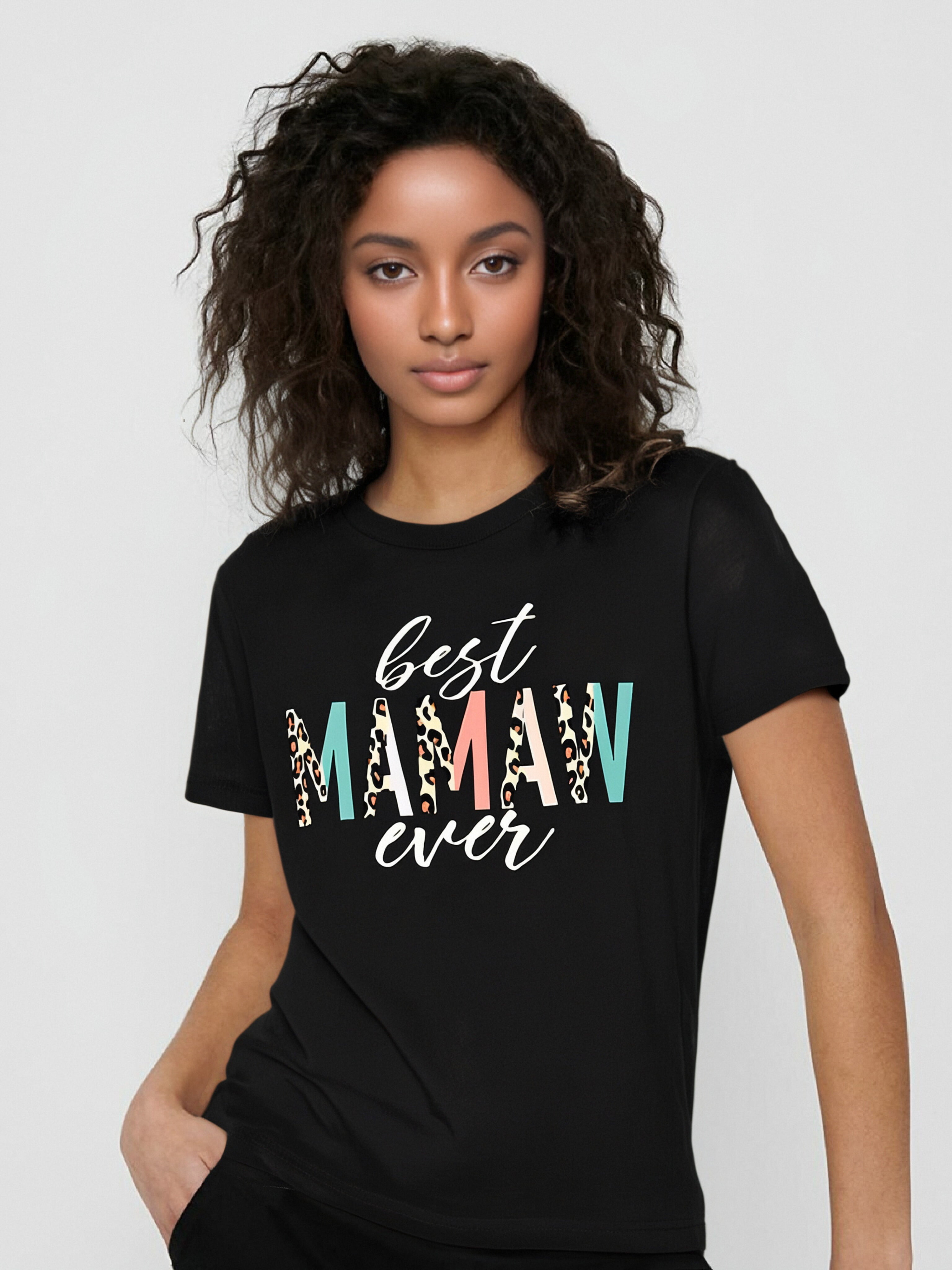 Best Mamaw Ever Gift Leopard Print Mothers Day Premium T-Shirt funny ...