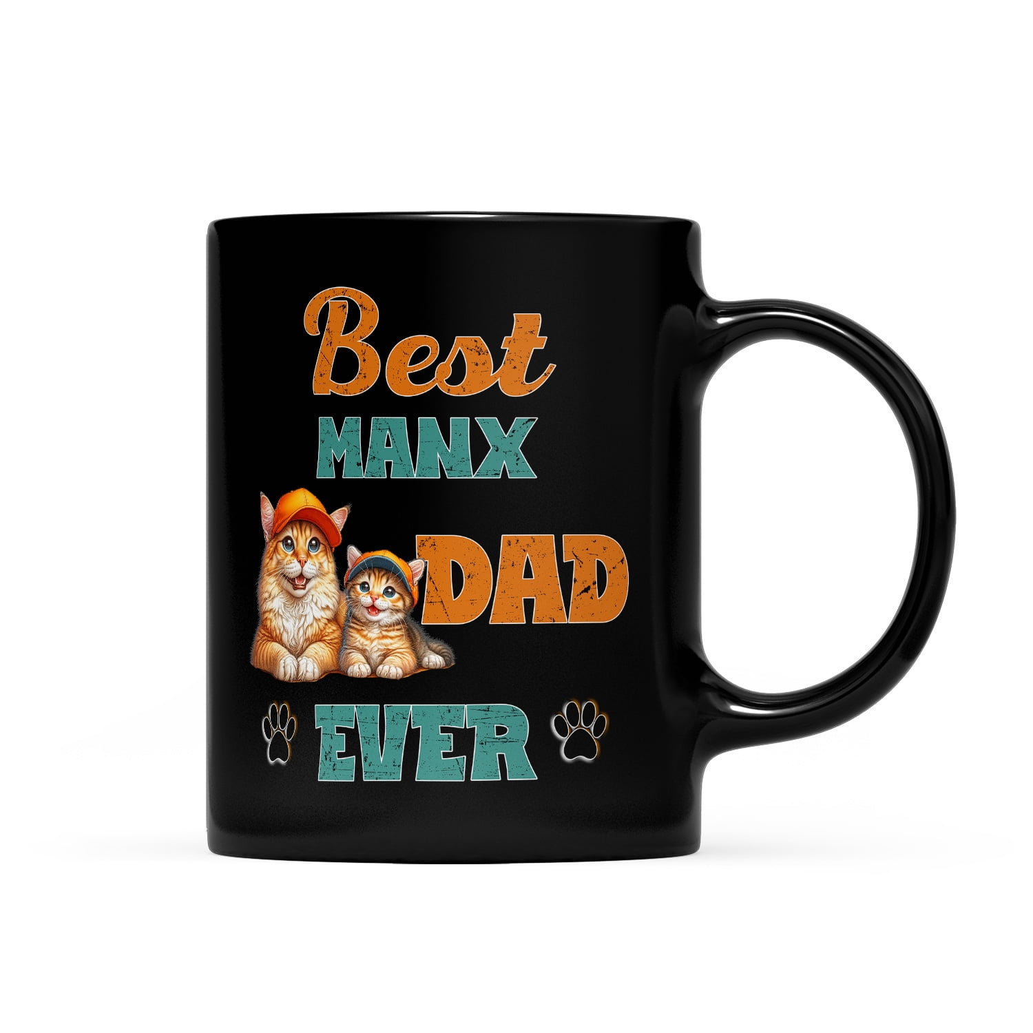 Best Manx Dad Ever Happy Father's Day Mug Cat Lover Kitten Owner Gifts ...