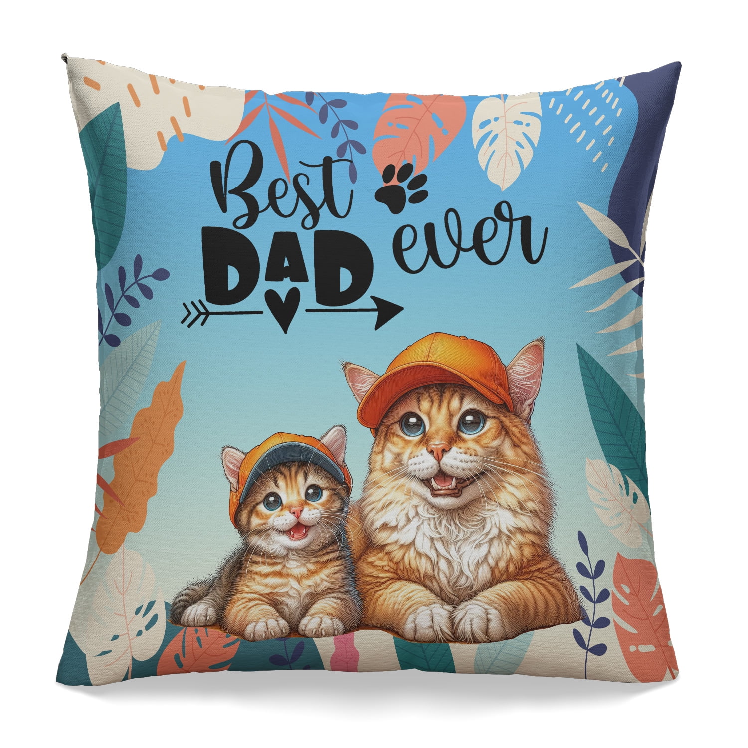 Best Manx Dad Ever Happy Father's Day Pillowcase Double Sided Cat Lover ...