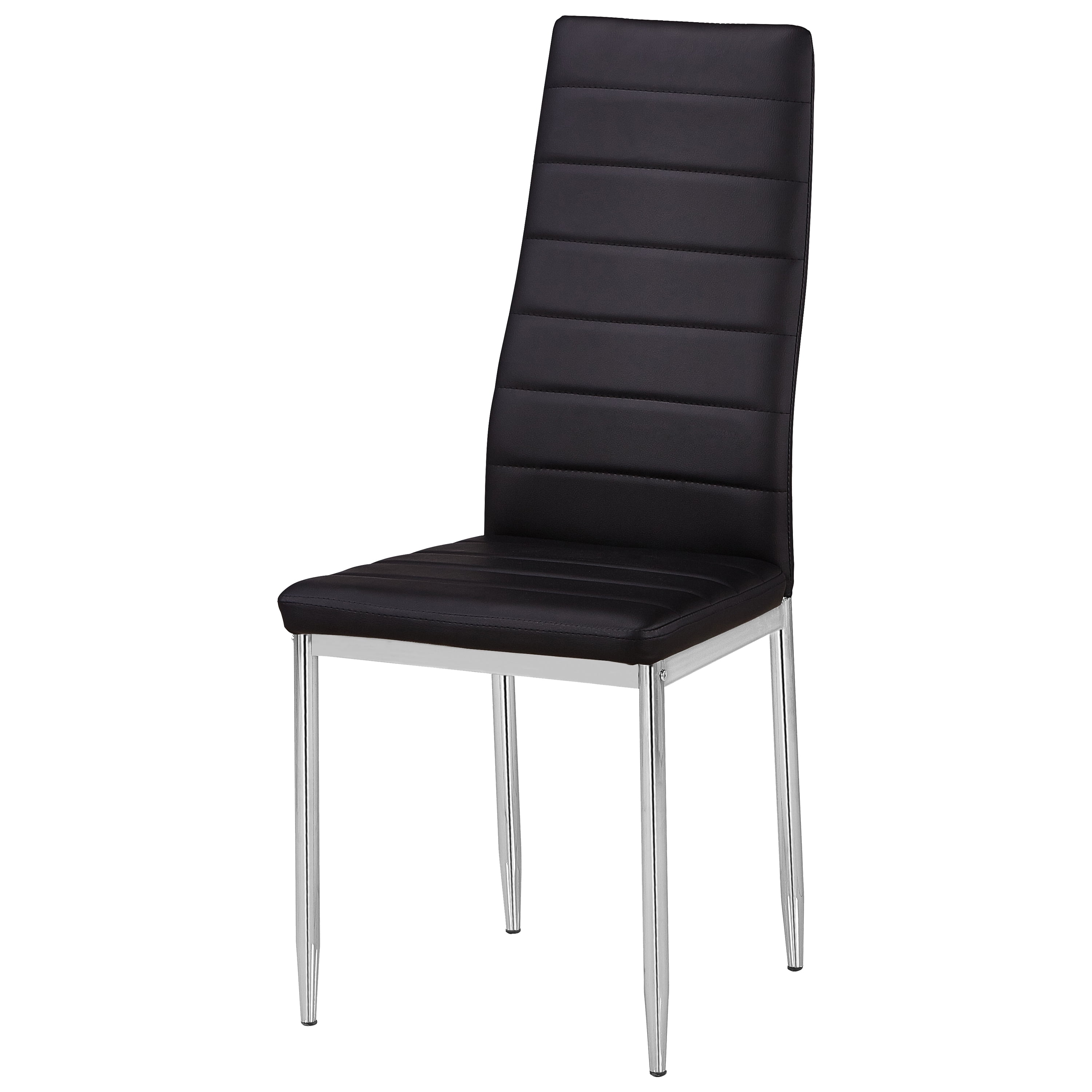 Best Master Furniture Black Leather Dining Side Chairs, Upholstered ...