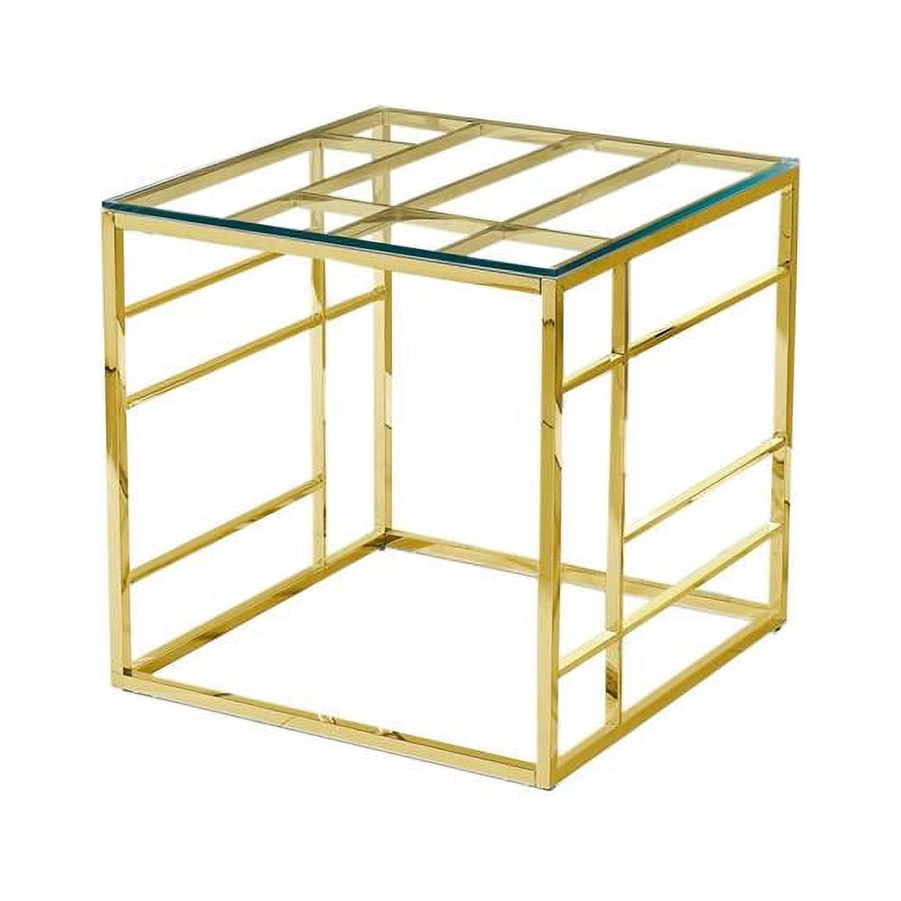 Best Master Furniture 22" Square Modern Clear Tempered Glass End Table ...