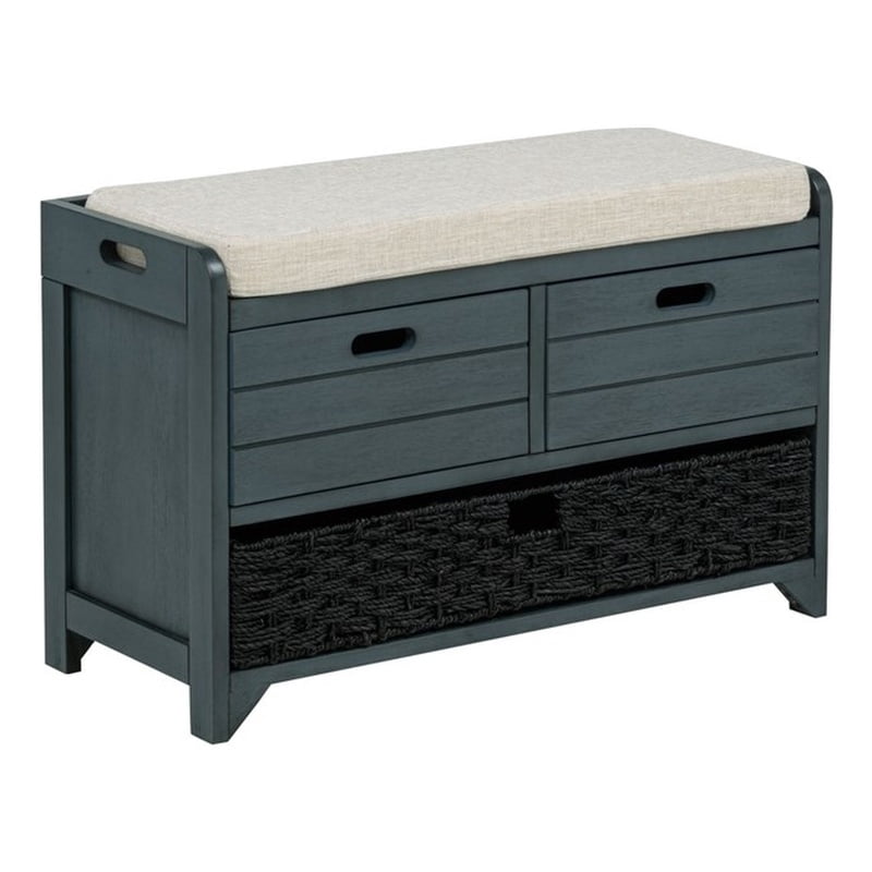 Best Master Furniture Delport Storage Bench with Padded Cushion (Deep ...