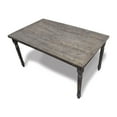 Best Master Furniture Demi Grey Wood and Veneer Distressed Dining Table ...
