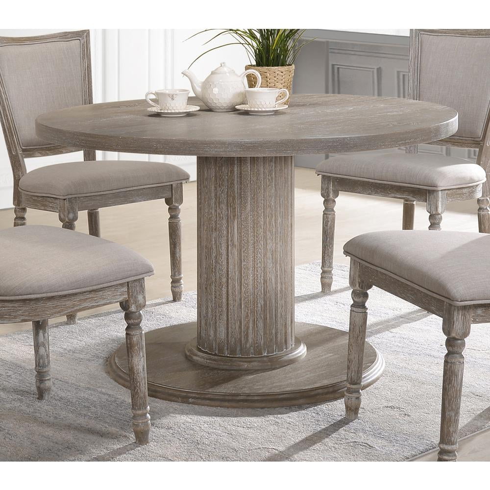 Best Master Furniture's Jessica 5-Piece Vintage Grey Round Dinette Set ...