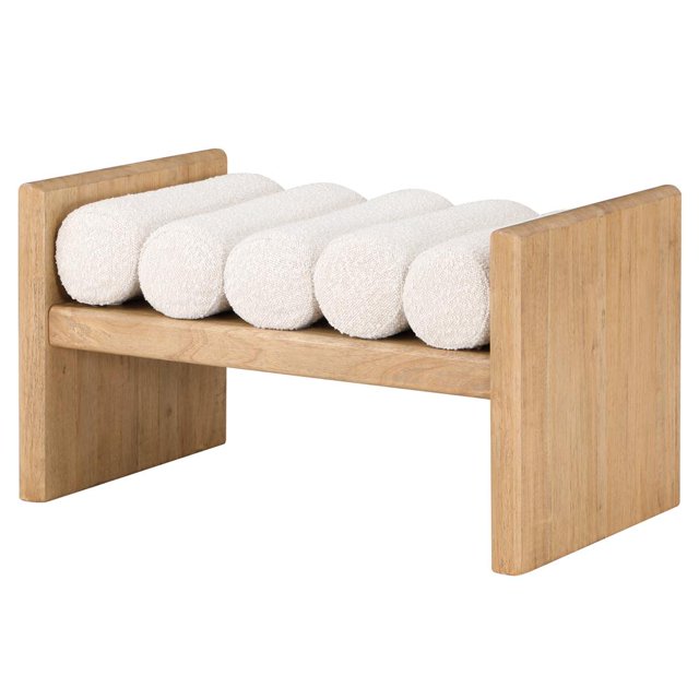 "Best Master Furniture Modern Indoor 32"" Kyauta Cream Accent Bench ...
