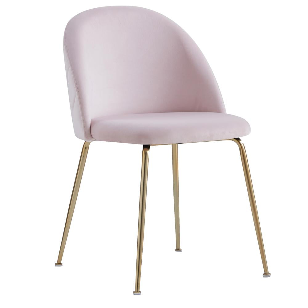 Best Master Furniture Miramar Velvet Metal Dining Chairs in Pink (Set ...