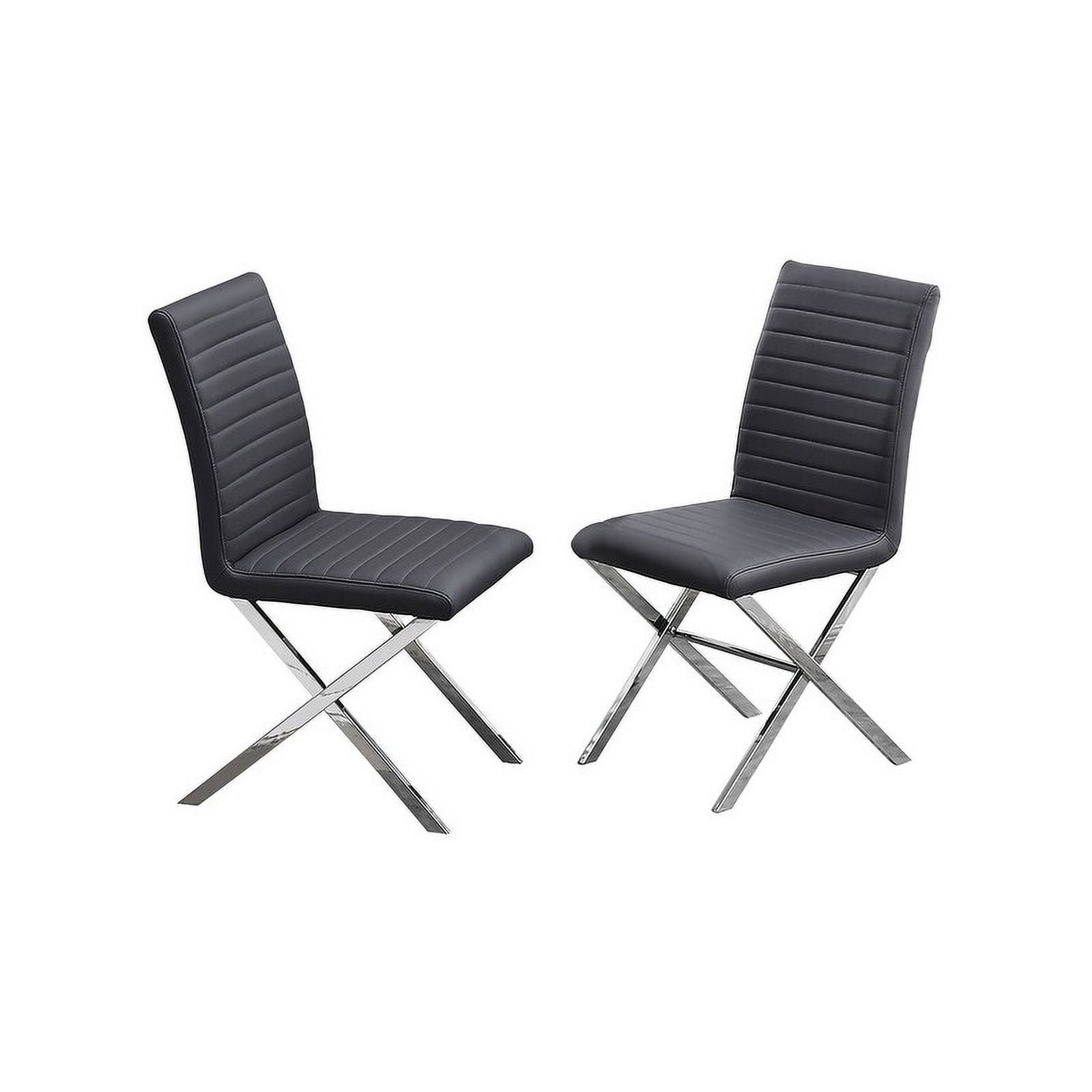 Best Master Furniture Modern Helix Side Chairs (Set of 2) Grey/ Silver ...