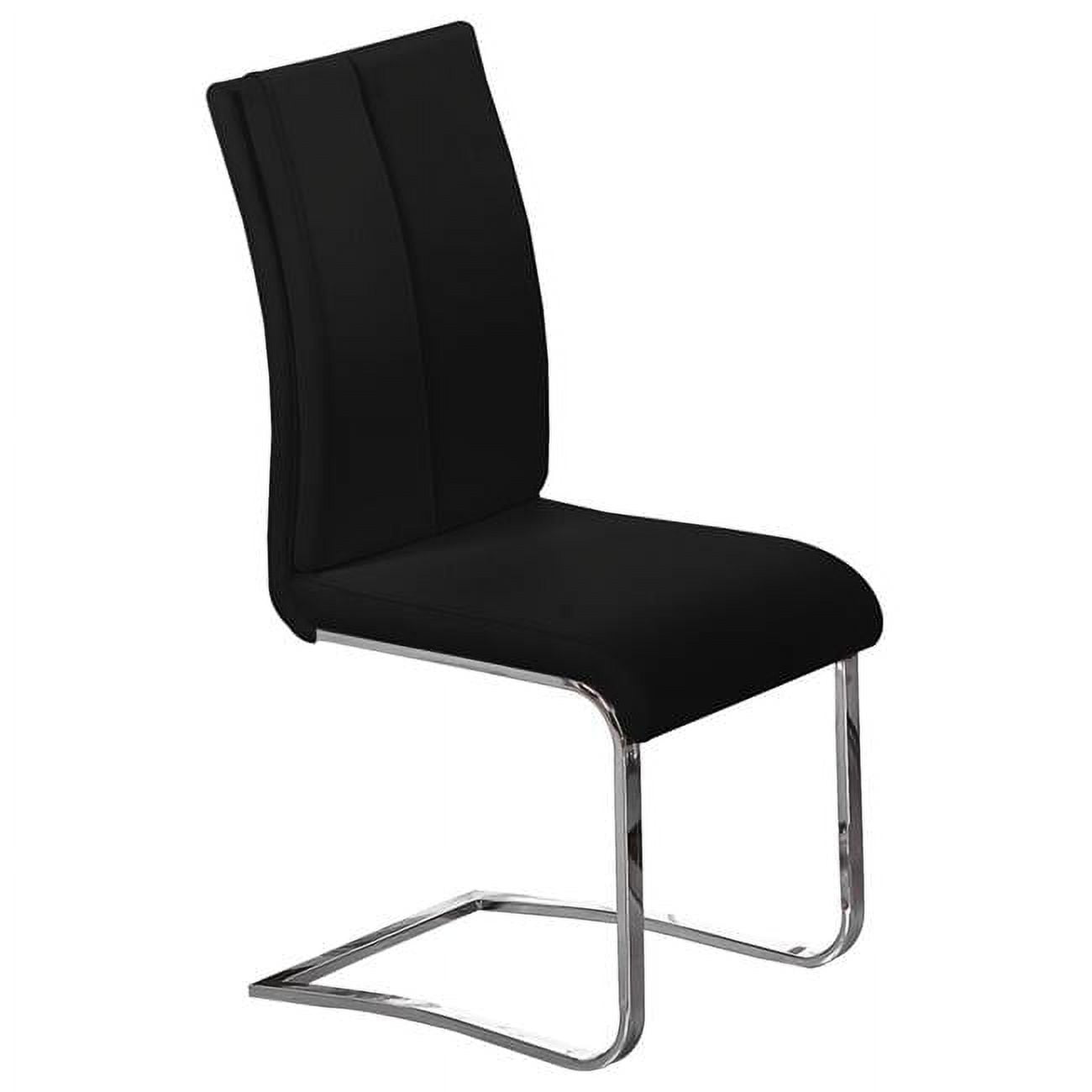Best Master Furniture Russell Modern Faux Leather with Chrome Dining ...