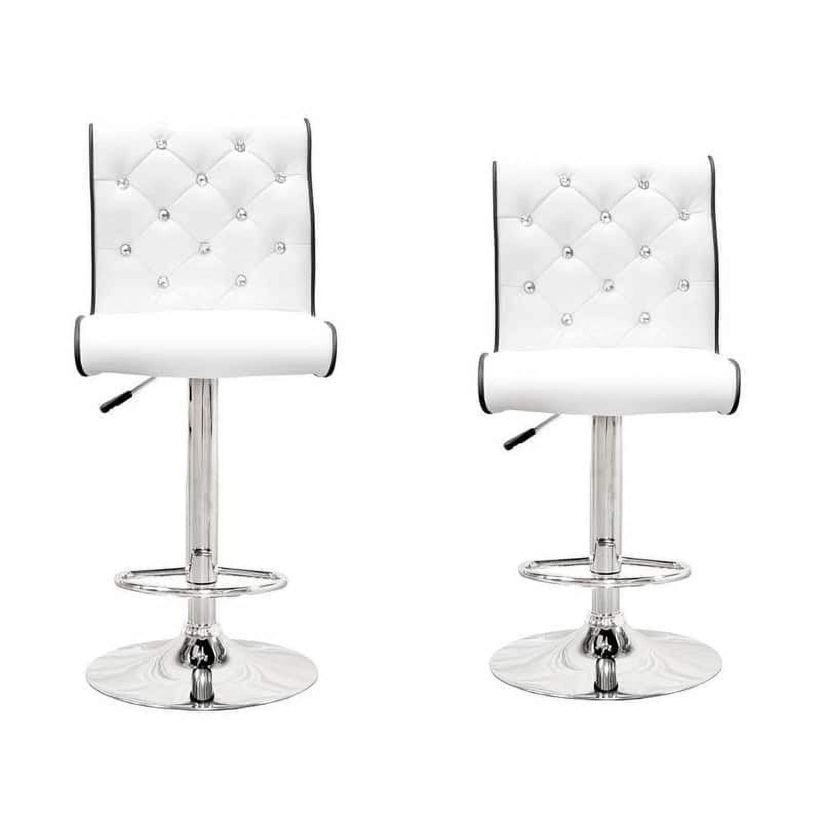 Best Master Furniture Stud Tufted Swivel Bar Stools (Set of 2) Black ...