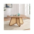 Best Master Furniture Taiwo Walnut Rattan Coffee Table - Walmart.com