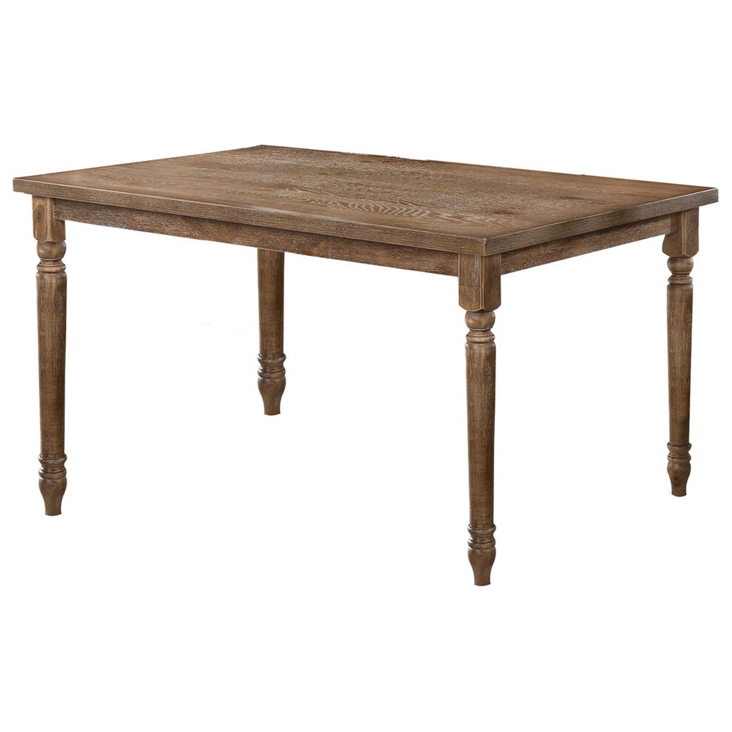 Best Master Luxembourg Antique Rustic Rectangular Solid Wood Dining ...
