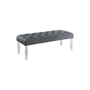 Baxton Studio Hildon Upholstered Bedroom Bench in Gray - Walmart.com