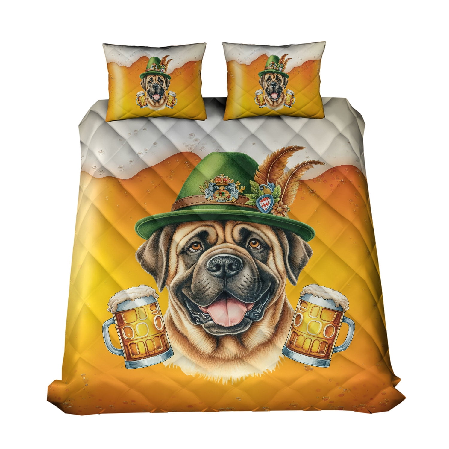Best Mastiff Dad Proud Beer Lover Happy Oktoberfest Quilt Bedding Set ...