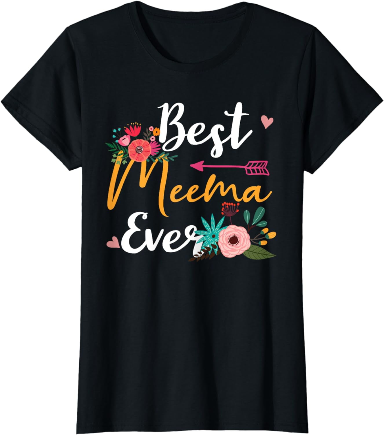 Best Meema Ever Flower Wreath Tribal Arrows Gift Women Shirt T-Shirt ...