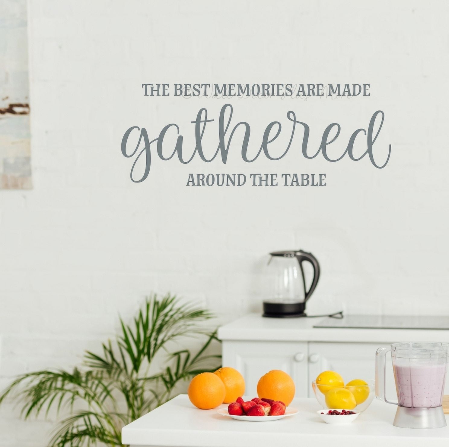 Best Memories Gathered Around Table Kitchen Wall Art Decal - Family ...