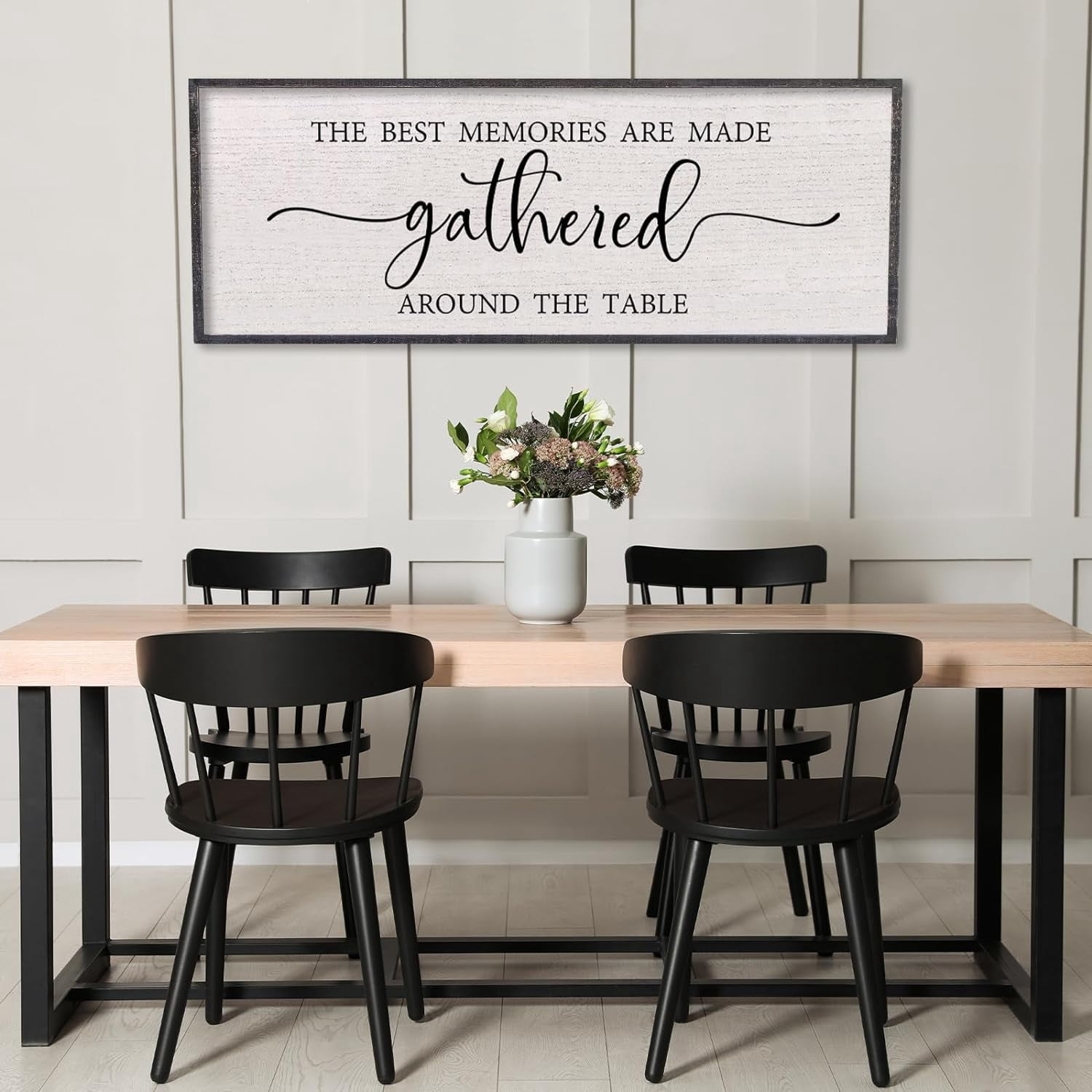 The Best Memories Are Made Gathered Around The Table Sign Wall Art ...