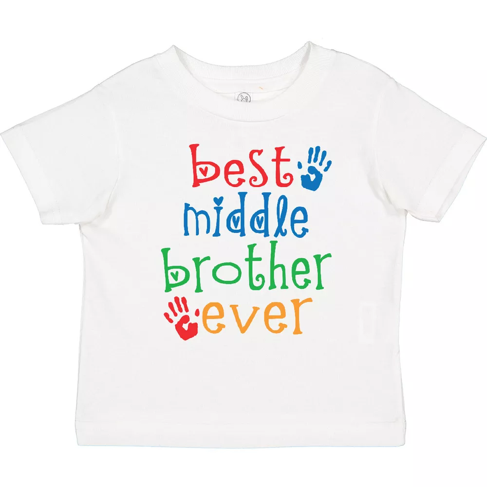 Best Middle Brother Ever Little Boy Toddler T-Shirt Kids Clothing Gift ...