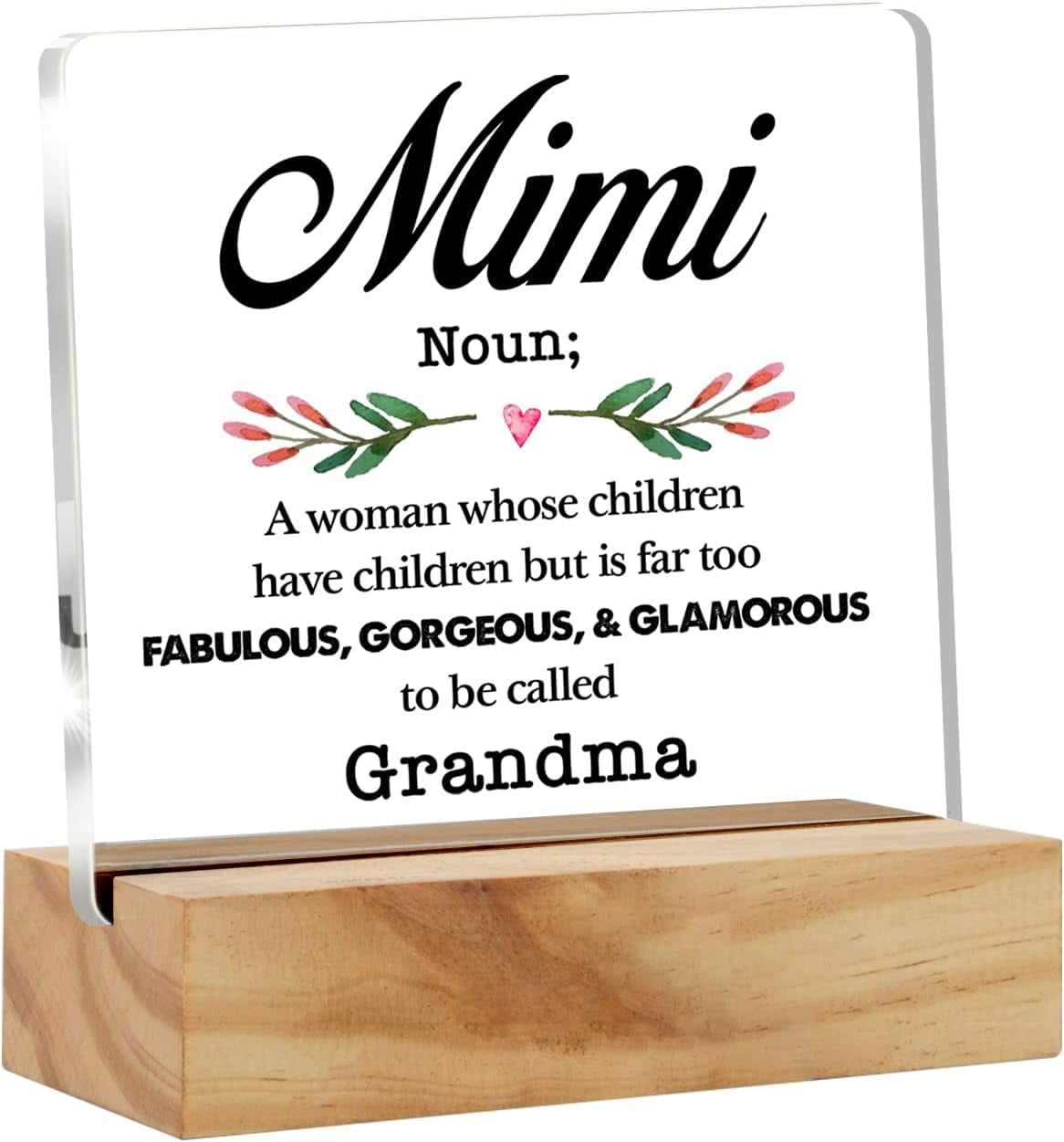 Best Mimi Gift Mimi Definition Desk Decor Mimi Acrylic Desk Plaque Sign ...