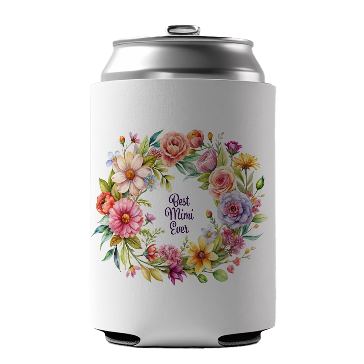 Best Mimi Grandma Ever Flowers Drink Beer Soda Insulated Sleeve Holder ...