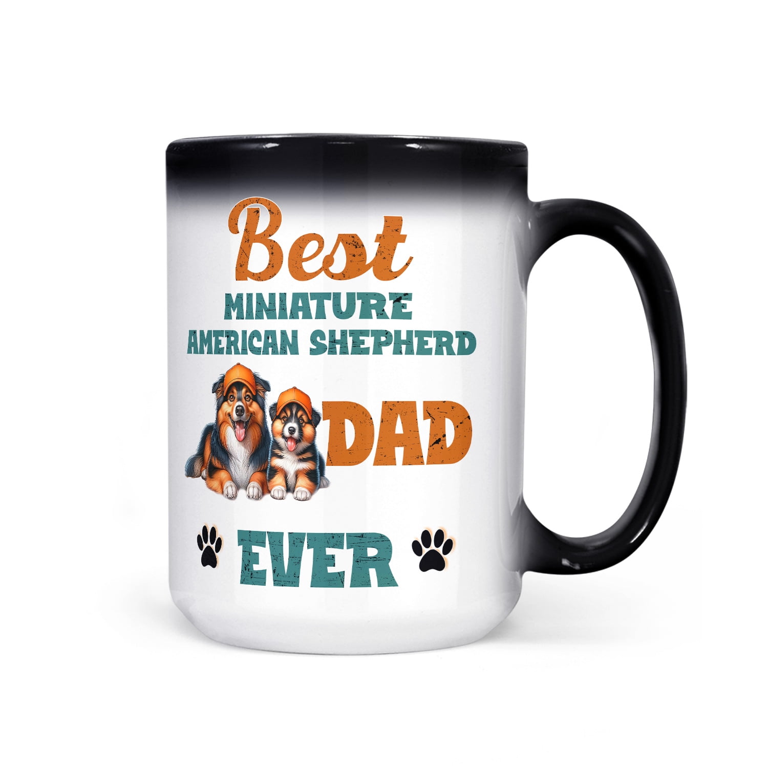 Best Miniature American Shepherd Dad Ever Happy Father's Day Heat Color ...