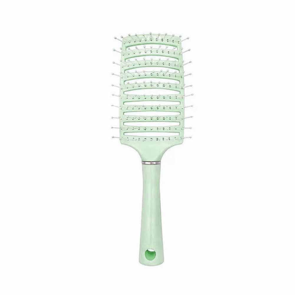 Best-Mint green (C)$ Macaron large curved comb scalp massage comb men's ...